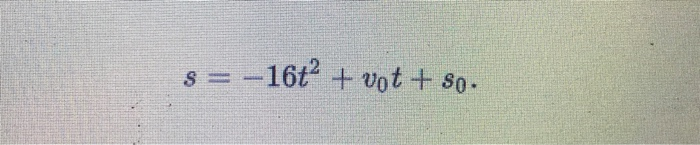 Solved Use the position equation as a model for the problem. | Chegg.com