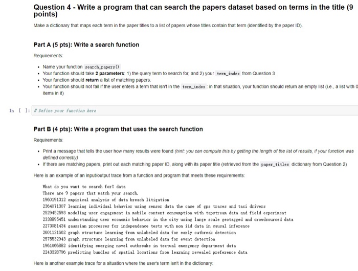 Solved Question 4 - Write a program that can search the | Chegg.com