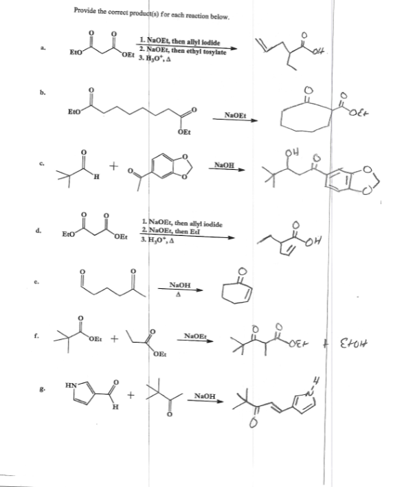 Solved What type of enolate reactions are these? (ex., | Chegg.com