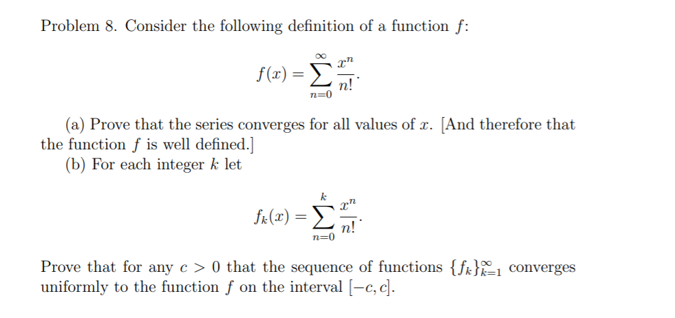 Solved Problem 8. Consider the following definition of a | Chegg.com