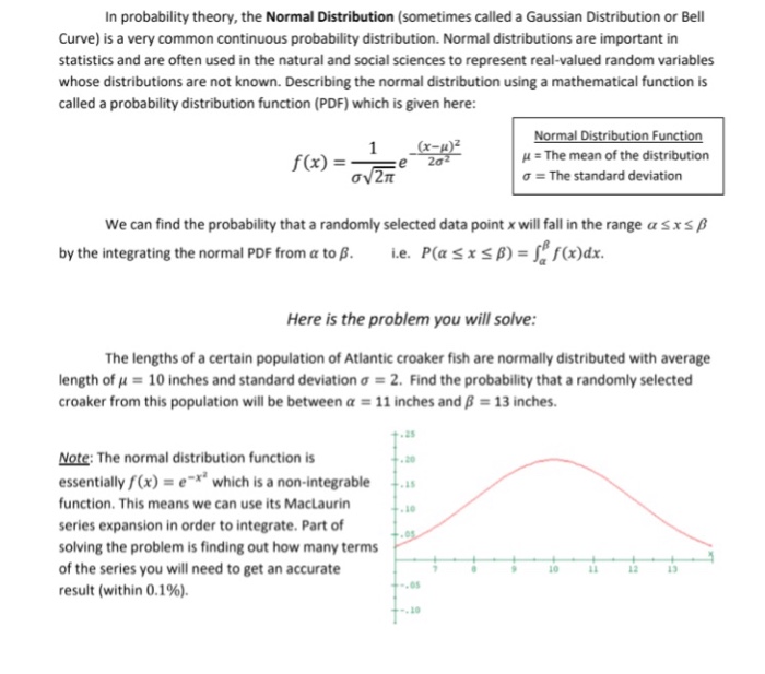 Solved In probability theory, the Normal Distribution | Chegg.com