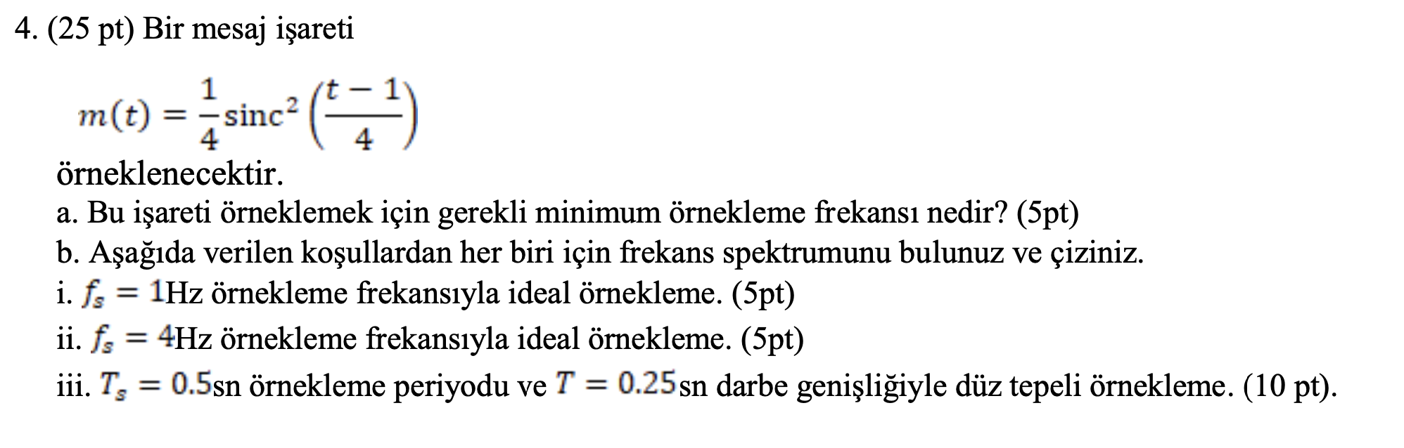 Solved will be sampled. a. What is the minimum sampling | Chegg.com