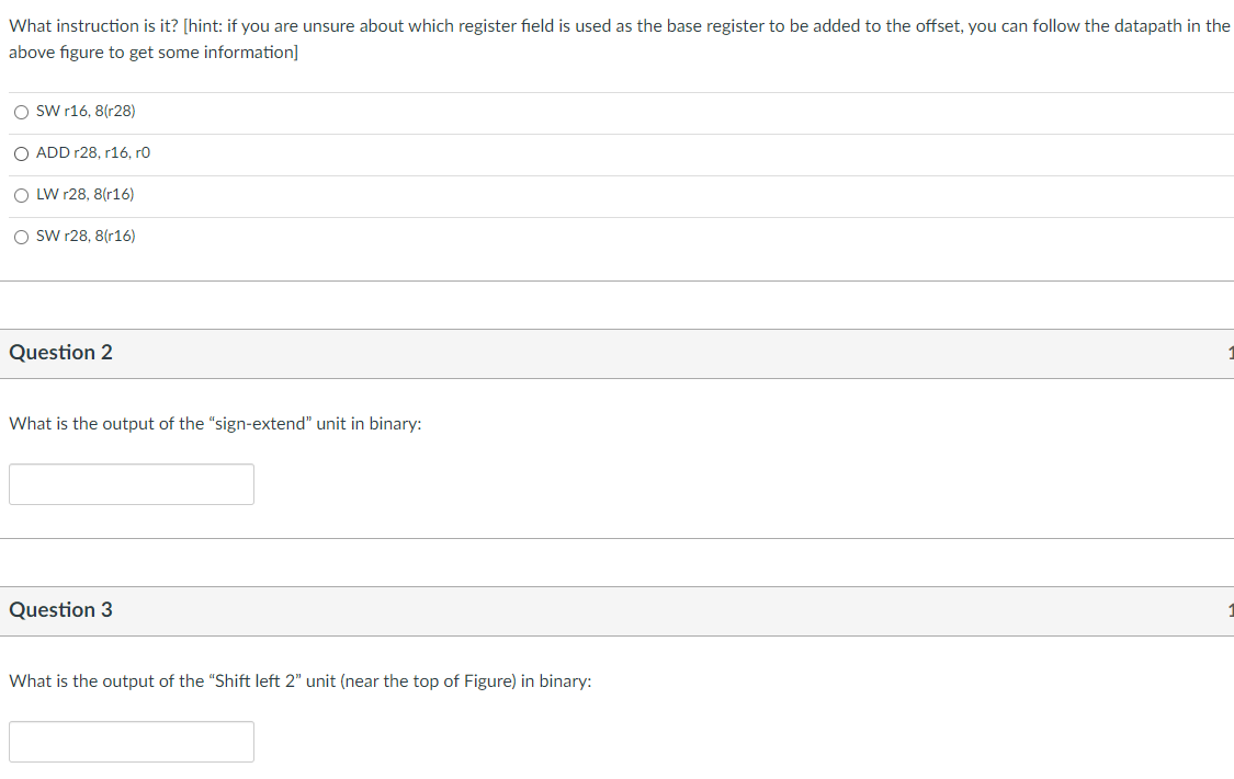 Solved Instruction: 10101110000111000000000000001000 Assume | Chegg.com