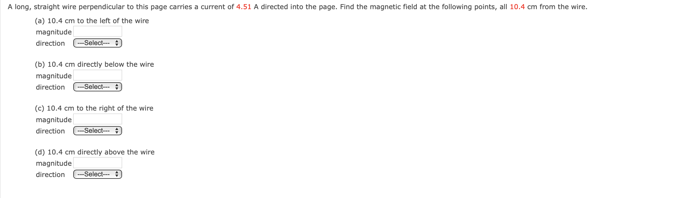 Solved A long, straight wire perpendicular to this page | Chegg.com
