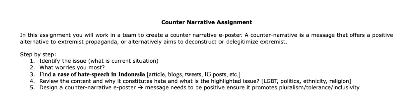 Counter Narrative Assignment In this assignment you | Chegg.com