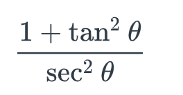 Solved sec2θ1+tan2θ | Chegg.com