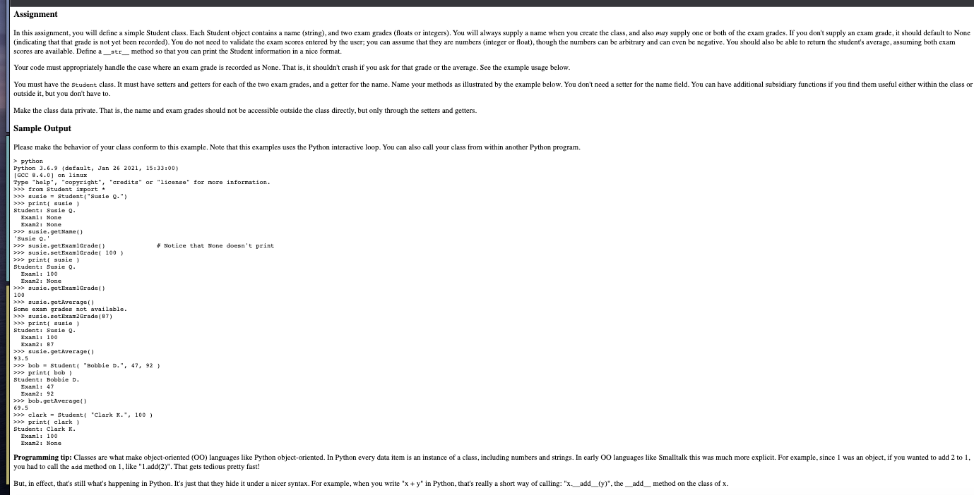 Solved Assignment In this assignment, you will define a | Chegg.com
