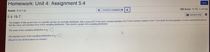 Solved Homework: Unit 4: Assignment 5.4 Score: 0 of 1 pt | Chegg.com