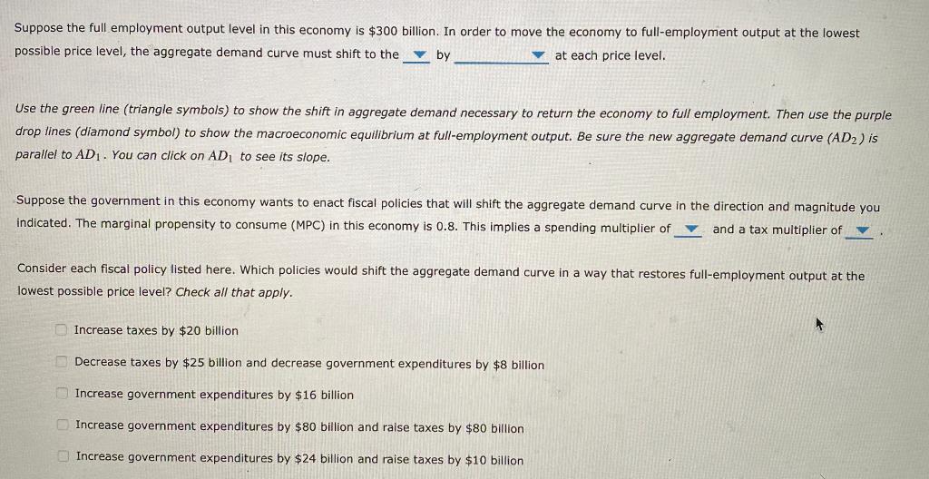 Solved 3. Using fiscal policy to combat a recession The | Chegg.com Solved 3. Using fiscal policy to combat a recession The | Chegg.com