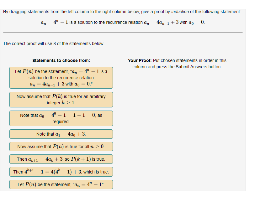 Solved By dragging statements from the left column to the | Chegg.com