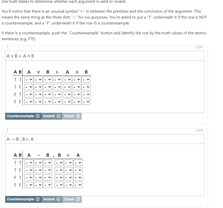 Solved Use truth tables to determine whether each argument | Chegg.com