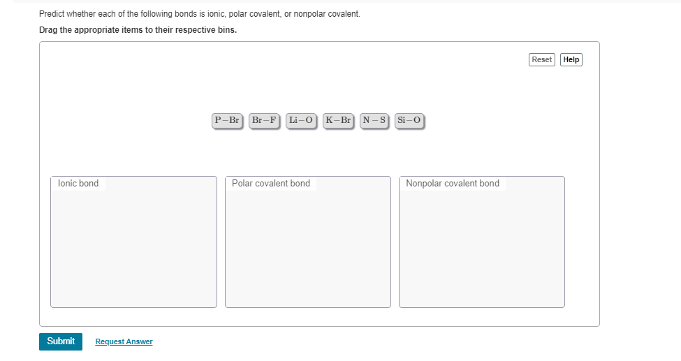 Solved Predict whether each of the following bonds is ionic, | Chegg.com