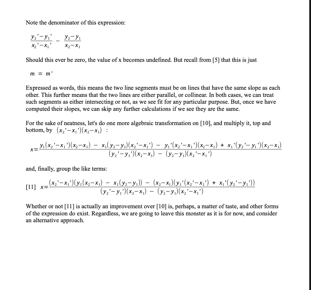 Solved Intersections of Two-Dimensional Line Segments | Chegg.com