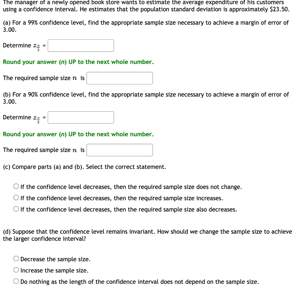 Solved The manager of a newly opened book store wants to | Chegg.com
