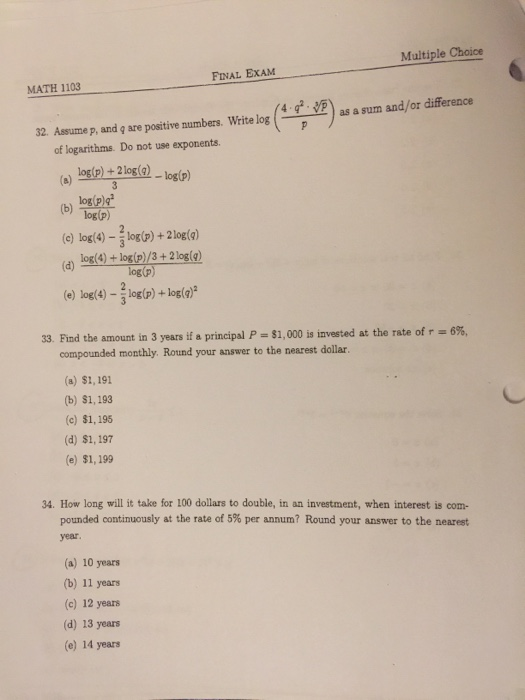 Solved please answer all questions with steps | Chegg.com