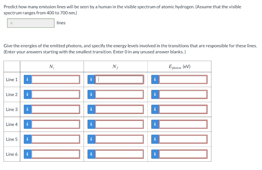 Solved Predict how many emission lines will be seen by a | Chegg.com