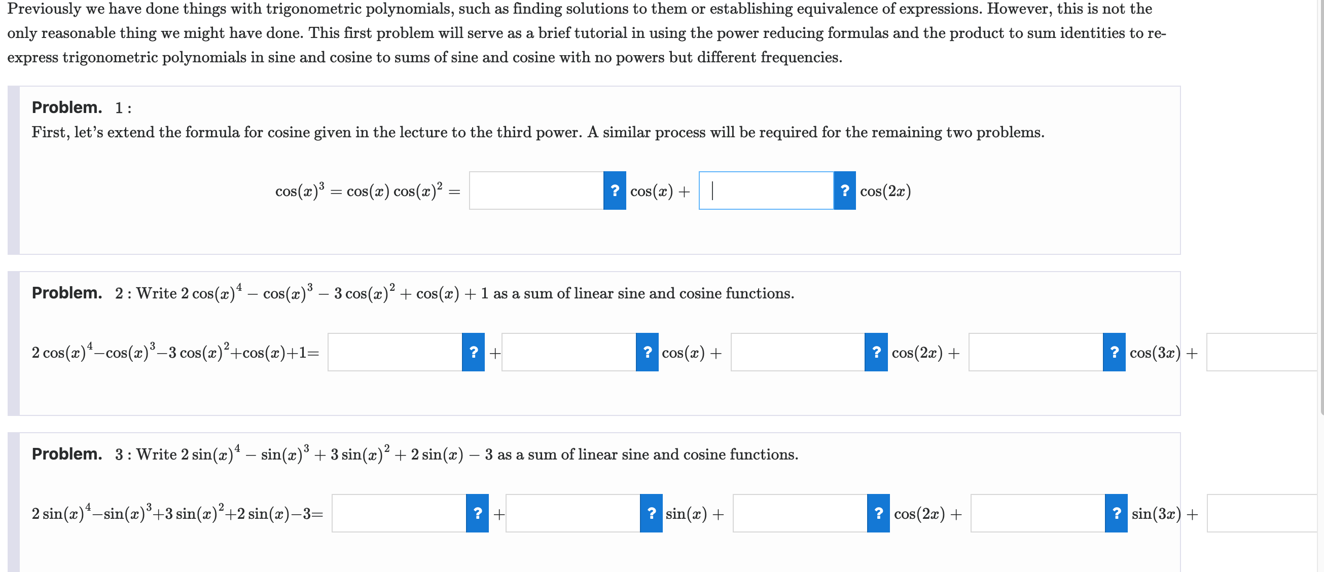 Solved reviously we have done things with trigonometric | Chegg.com