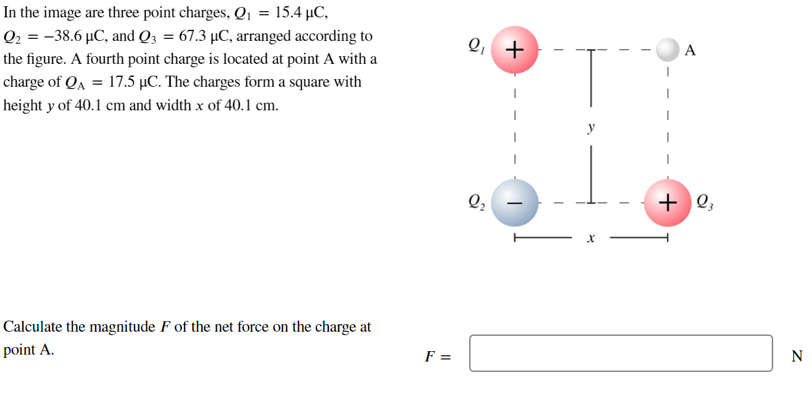 Solved In the image are three point charges, | Chegg.com
