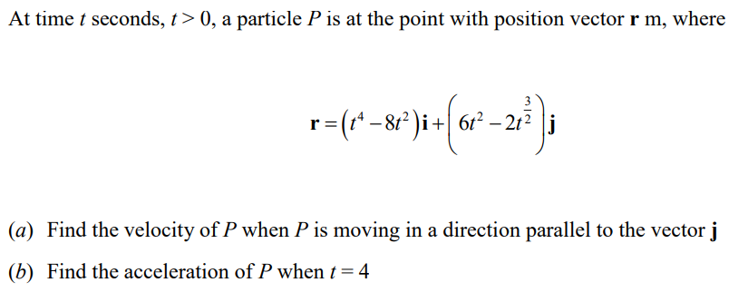 Solved At time t seconds, t>0, a particle P is at the point | Chegg.com