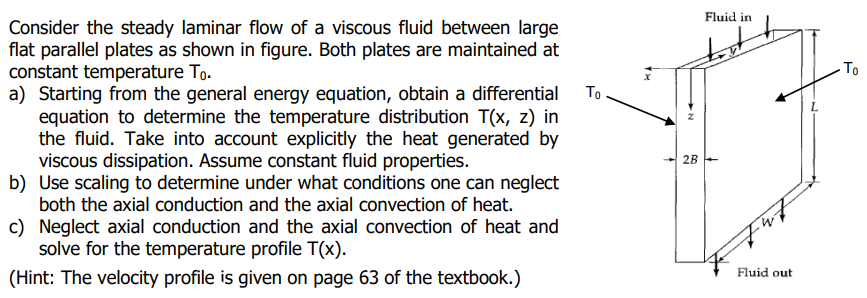 Solved Consider the steady laminar flow of a viscous fluid | Chegg.com Solved Consider the steady laminar flow of a viscous fluid | Chegg.com