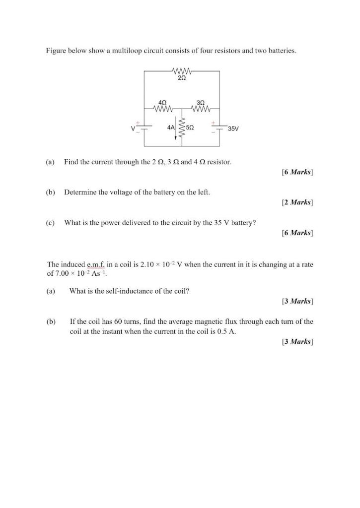 Solved Figure below show a multiloop circuit consists of | Chegg.com