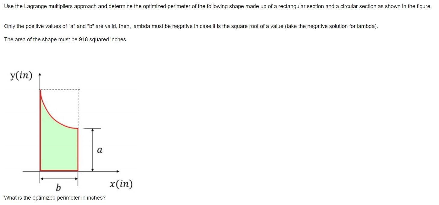 Solved Use the Lagrange multipliers approach and determine | Chegg.com