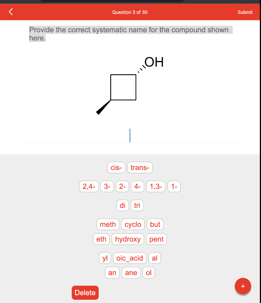 Solved Provide the correct systematic name for the compound | Chegg.com