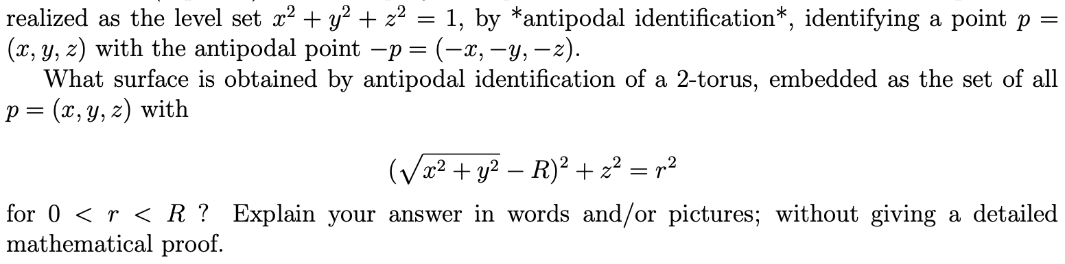 Solved The real projective plane RP2 can be obtained from | Chegg.com