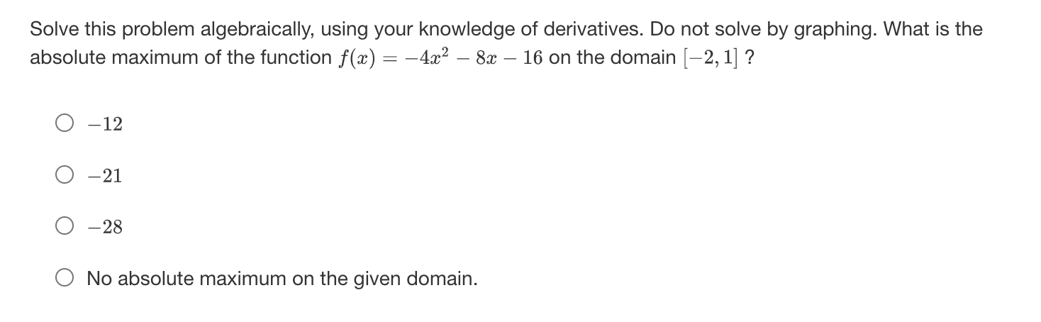 Solved Solve this problem algebraically, using your | Chegg.com