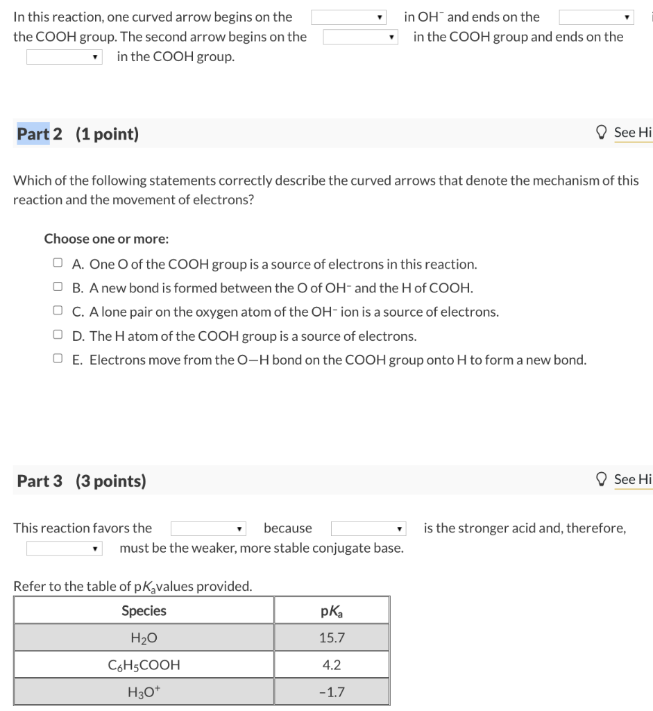 In this reaction, one curved arrow begins on the in | Chegg.com