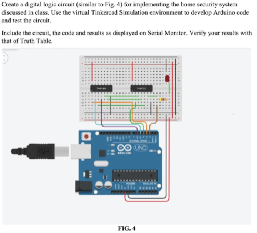 Create a digital logic circuit (similar to Fig. 4) | Chegg.com