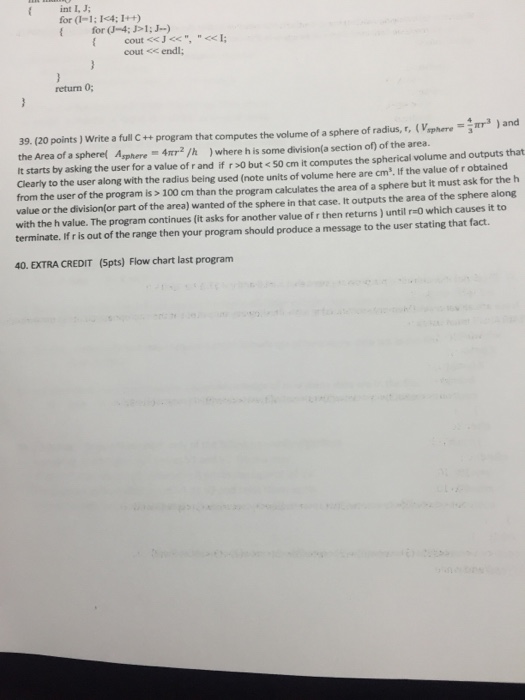 Solved Write a full C++ program that computes the volume of | Chegg.com