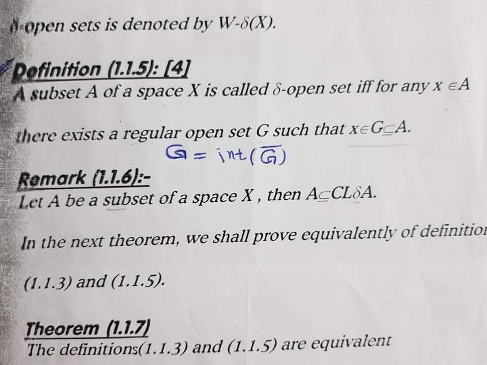 open sets is denoted by W-sx). Definition (1.1.5: 4 A | Chegg.com