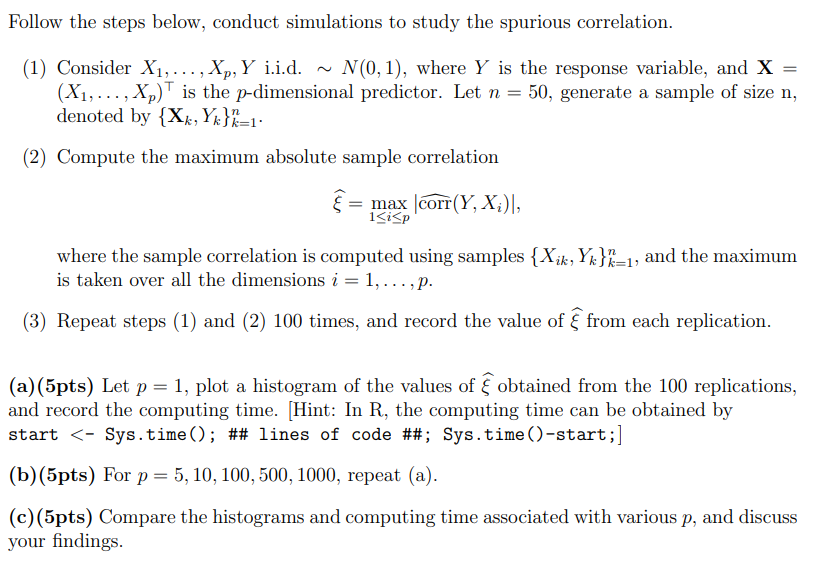 Solved Follow the steps below, conduct simulations to study | Chegg.com