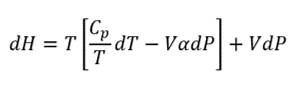 Solved dH=T[TCpdT−VαdP]+VdP | Chegg.com