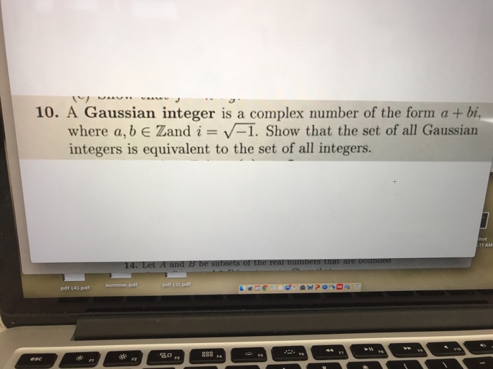 Solved 10. A Gaussian integer is a complex number of the | Chegg.com