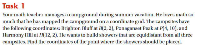 Solved Task 1 Your math teacher manages a campground during | Chegg.com