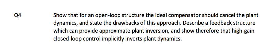 Show that for an open-loop structure the ideal | Chegg.com