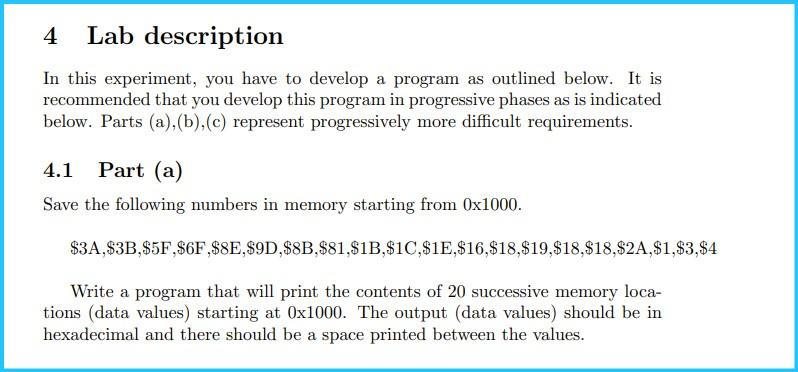 Solved 4 Lab description In this experiment, you have to | Chegg.com