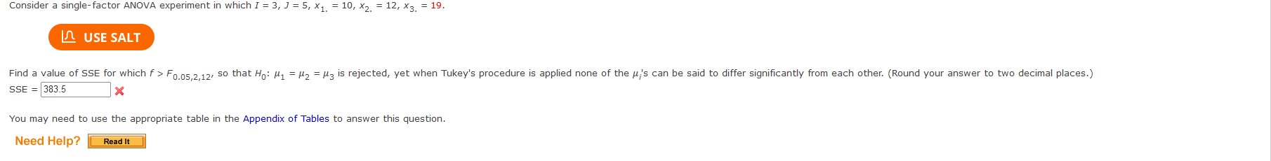 Solved Consider a single-factor ANOVA experiment in which I | Chegg.com