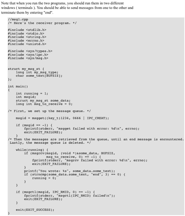 Solved Modify The Programs So That Each Program Can Both 7200