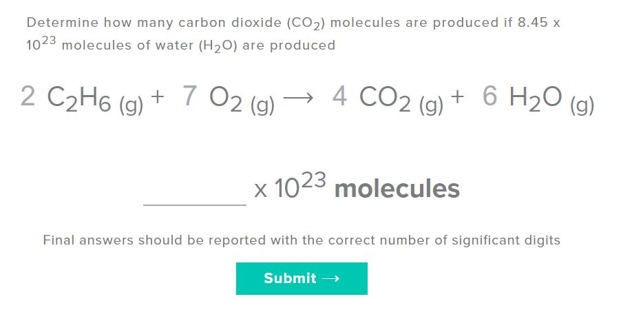 Solved Determine how many carbon dioxide (CO2) molecules | Chegg.com