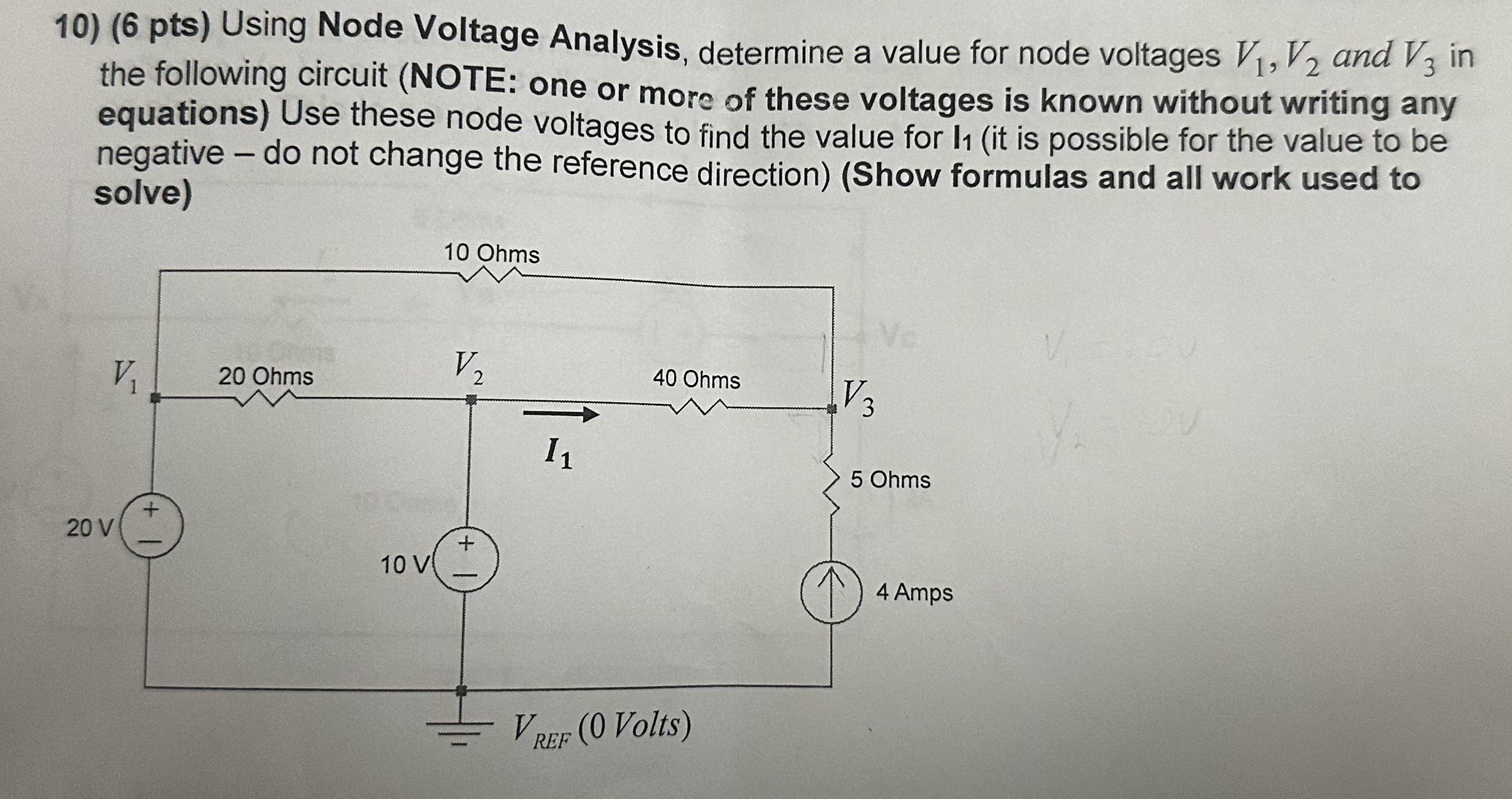 Solved (6 pts) Using Node Voltage Analysis, determine a | Chegg.com Solved (6 pts) Using Node Voltage Analysis, determine a | Chegg.com