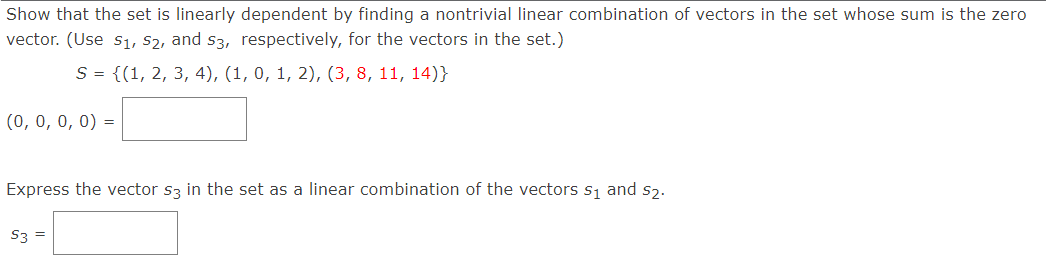 Solved Show that the set is linearly dependent by finding a | Chegg.com