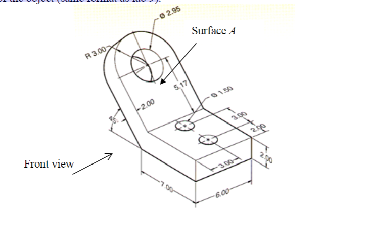 Solved Model the object shown below. Using | Chegg.com