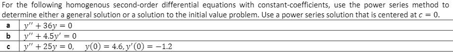 Solved For the following homogenous second-order | Chegg.com