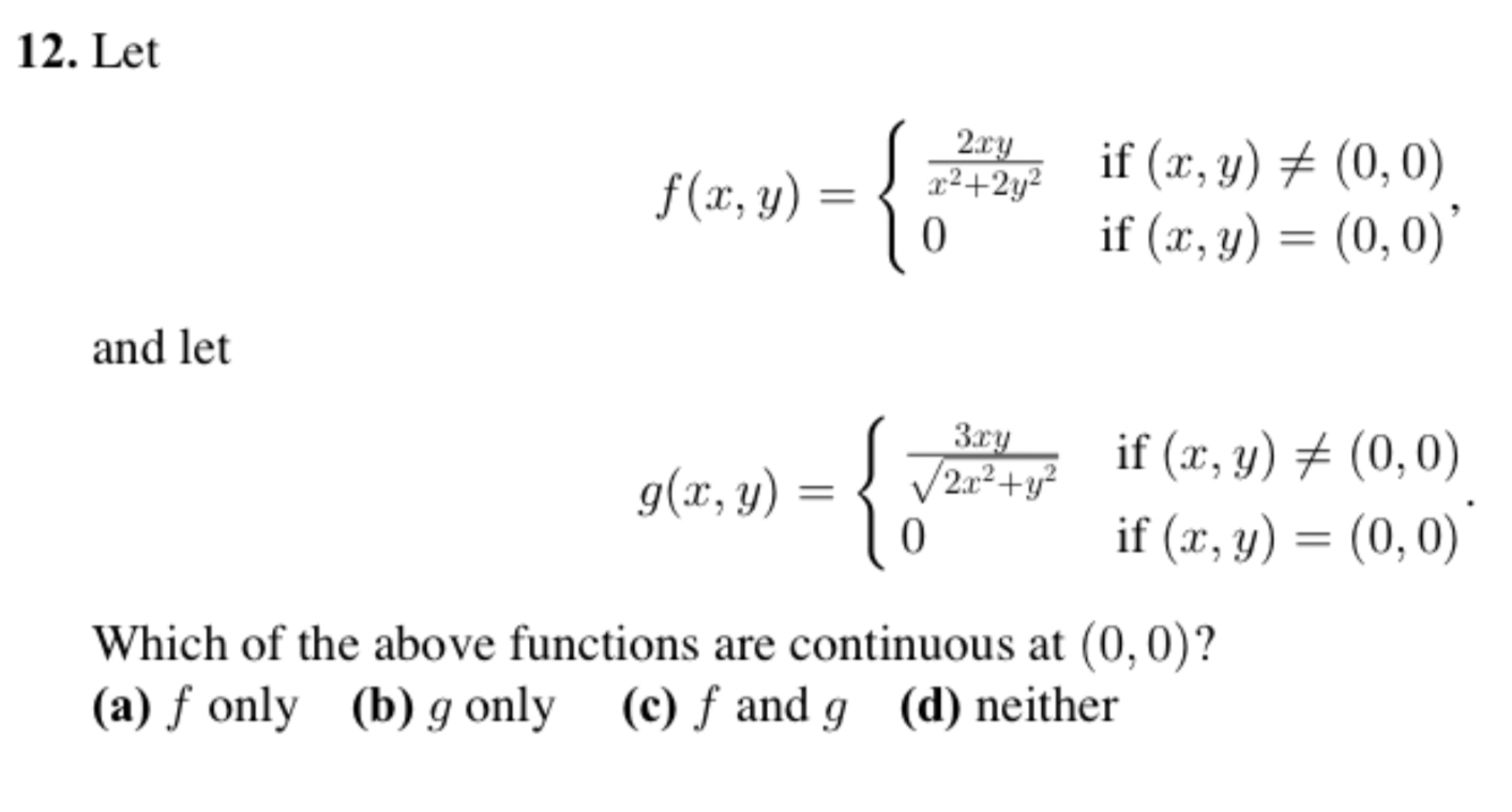 Solved I know that f(x,y) is not continuous, but how do we | Chegg.com