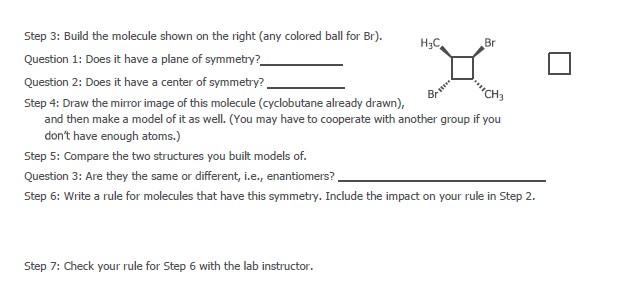Solved Step 3: Build the molecule shown on the right (any | Chegg.com