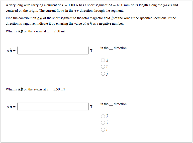 Solved A very long wire carrying a current of I = 1.00 A has | Chegg.com