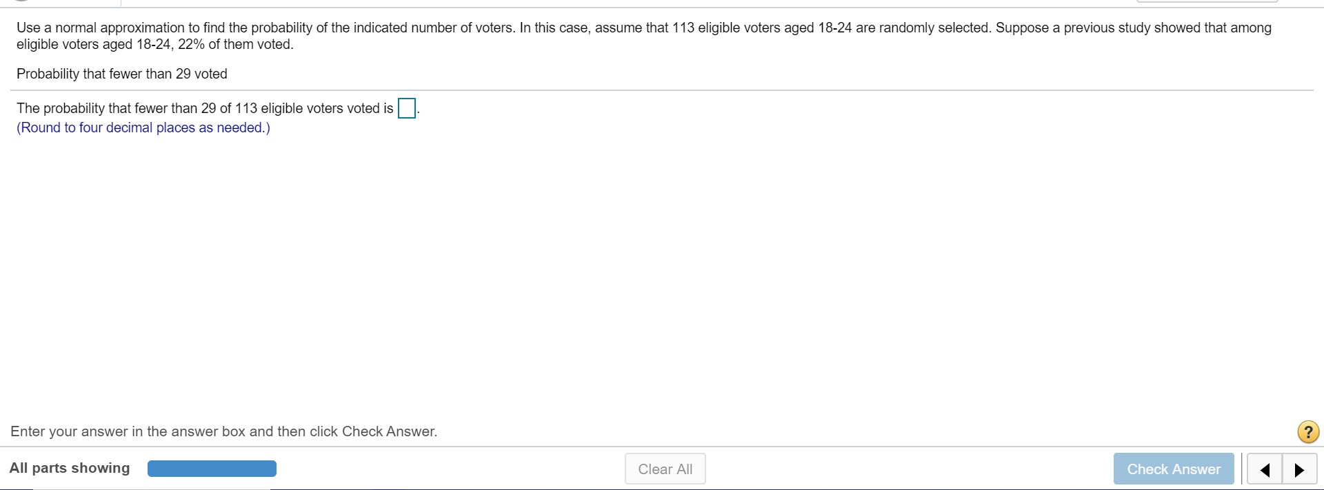 Solved Use a normal approximation to find the probability of | Chegg.com